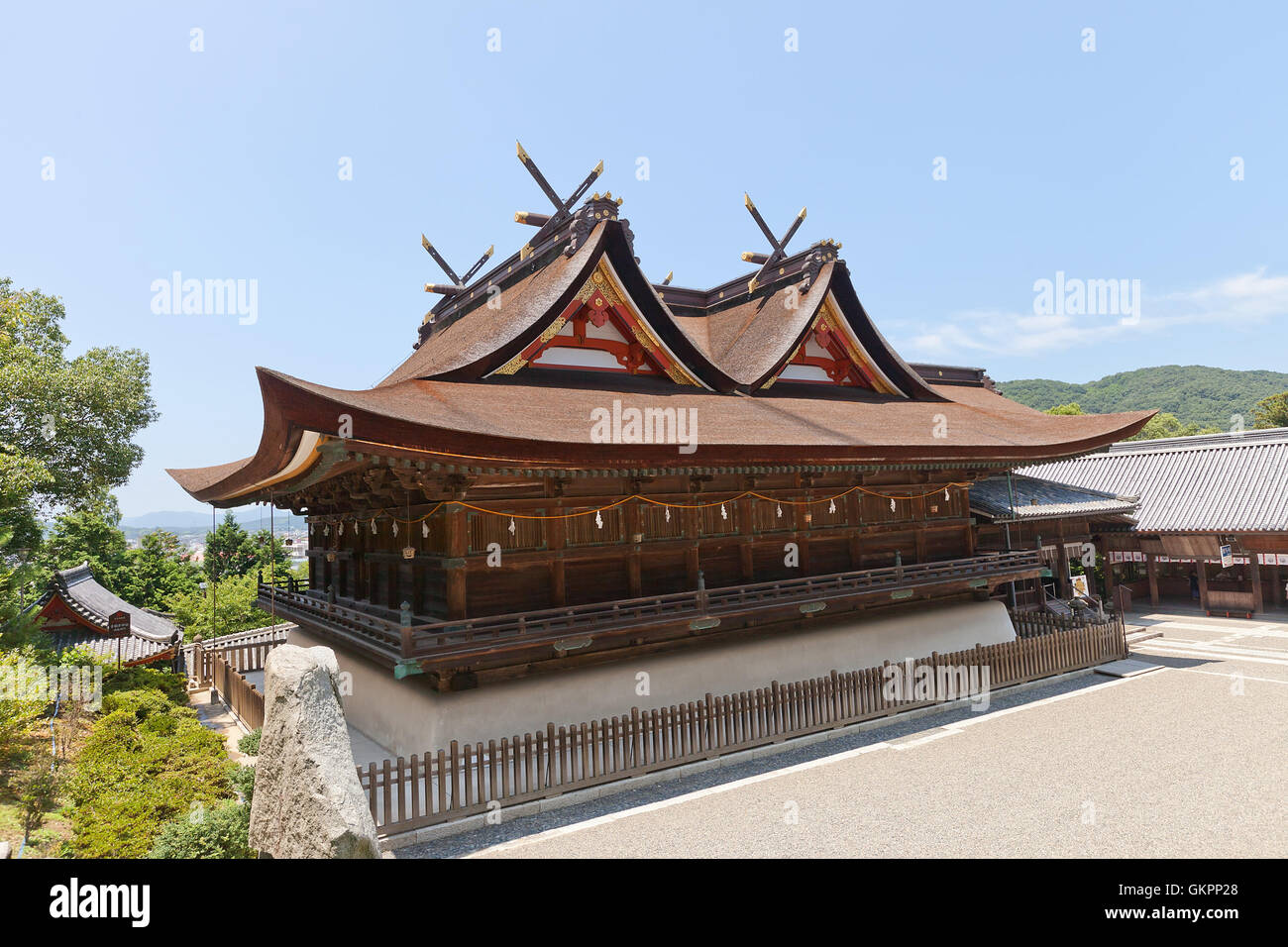 Kibitsu Shinto Shrine (current view since 1425) in Okayama Prefecture ...