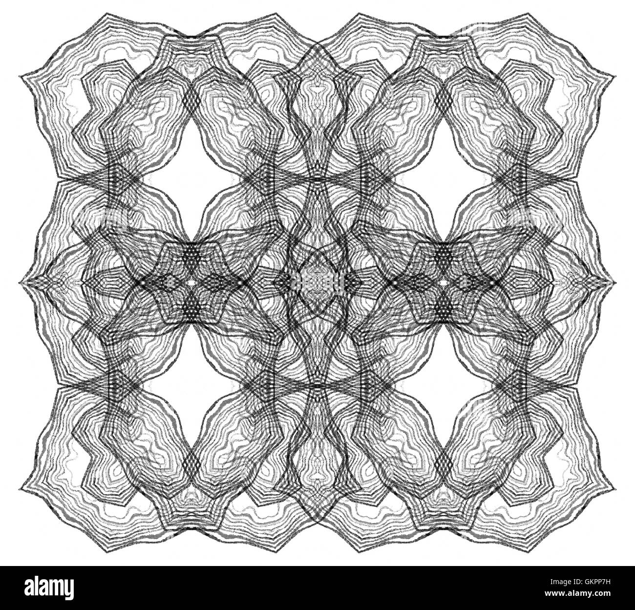 Pencil drawing rosette Stock Photo - Alamy