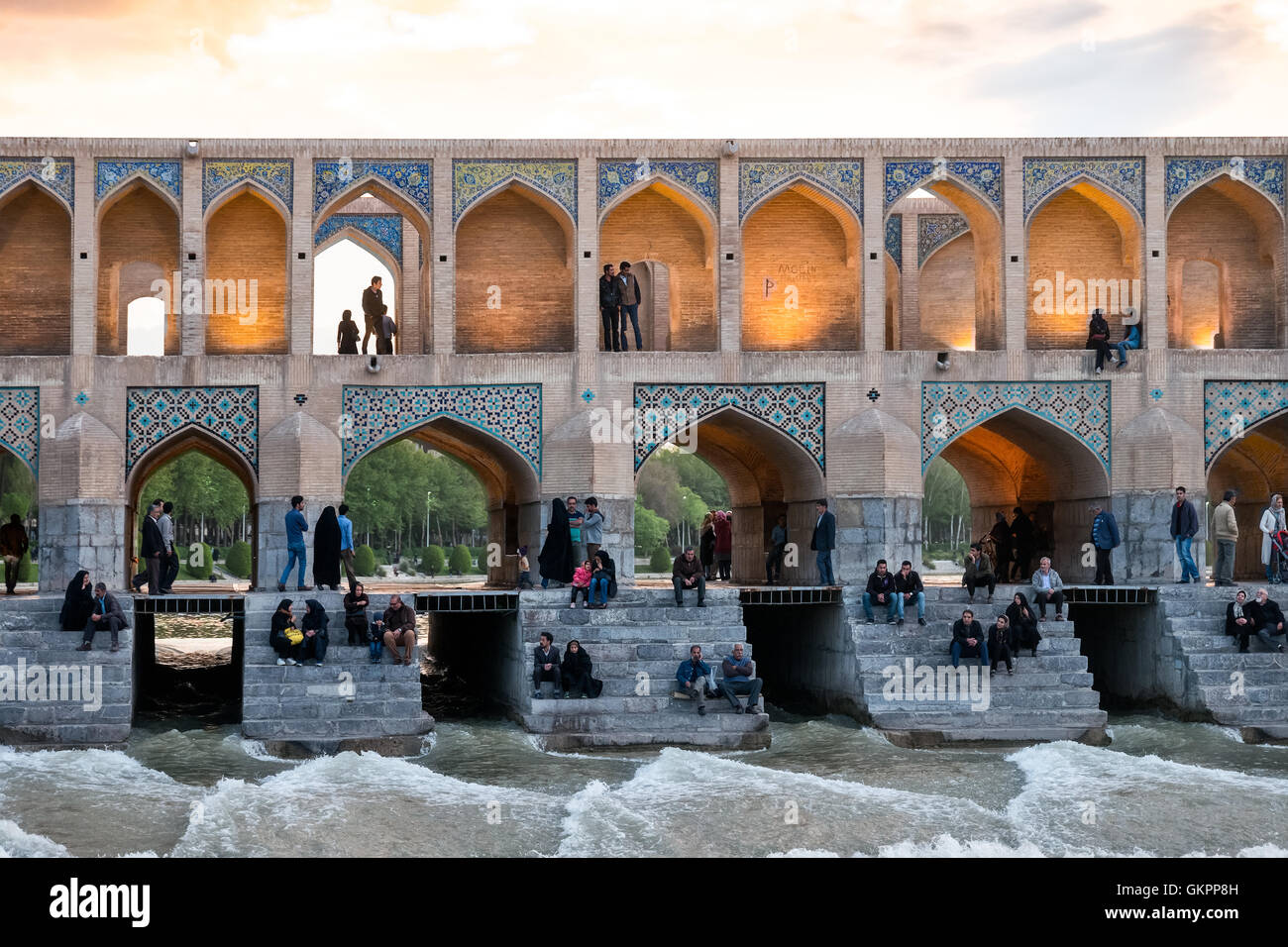Khaju Bridge is a bridge in the province of Isfahan, Iran, which has ...