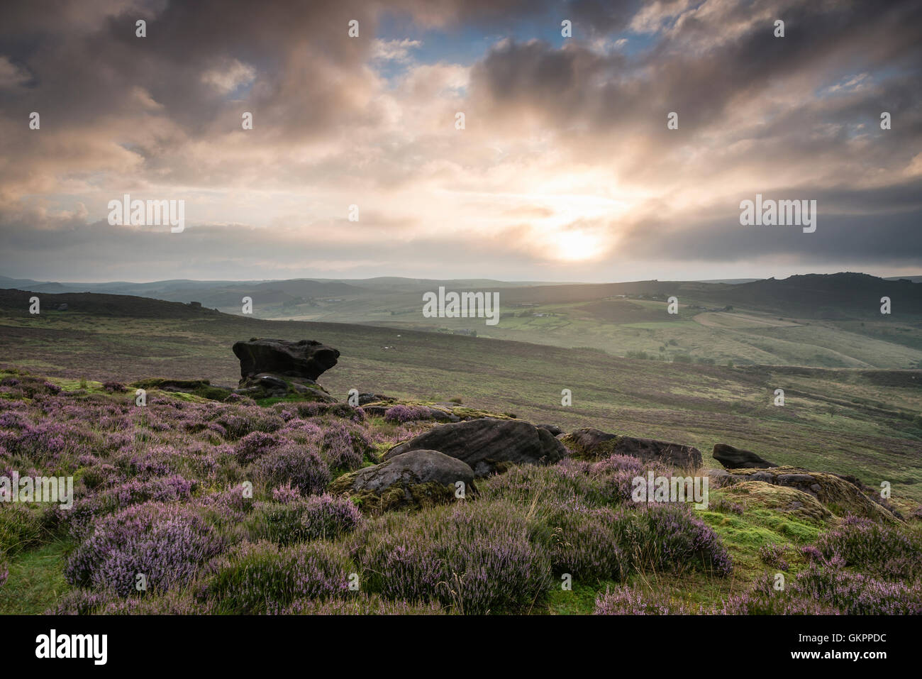 Sunrise over the moors Stock Photo - Alamy
