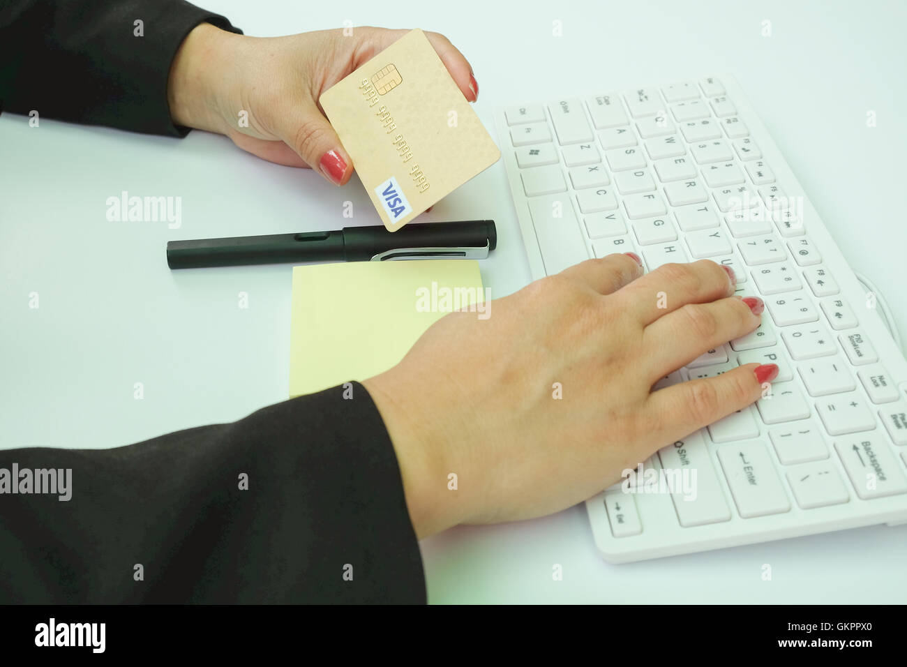 Data entry hands typing hi-res stock photography and images - Alamy