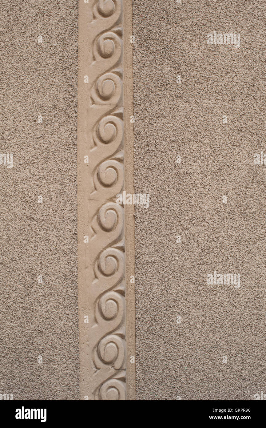 abstract shape line of old stucco work on wall background Stock Photo ...