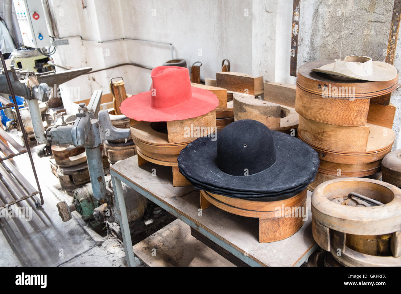 Felt hat making production factory in Couiza,Aude,South of France ...
