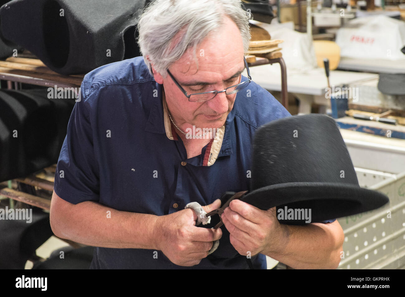 Felt hat making production factory in Couiza,Aude,South of France ...