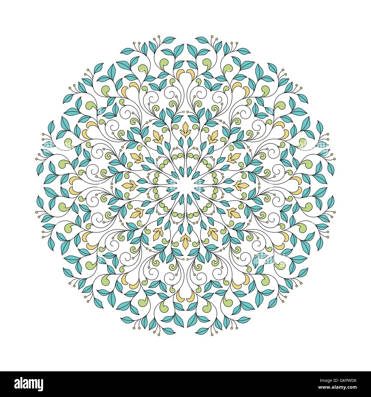 Floral round Cut Out Stock Images & Pictures - Alamy