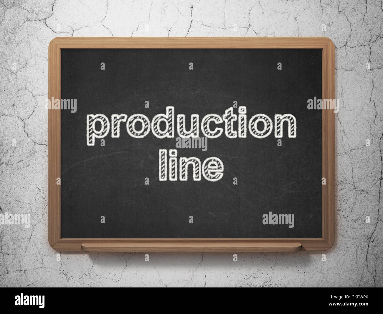 Industry concept: Production Line on chalkboard background Stock Photo ...