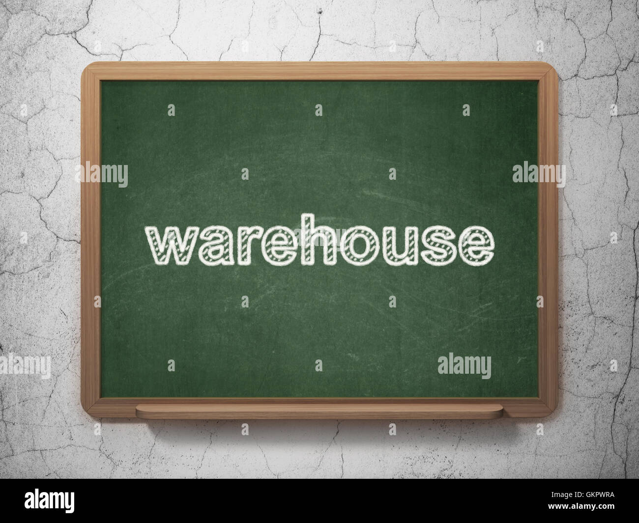 Industry concept: Warehouse on chalkboard background Stock Photo - Alamy