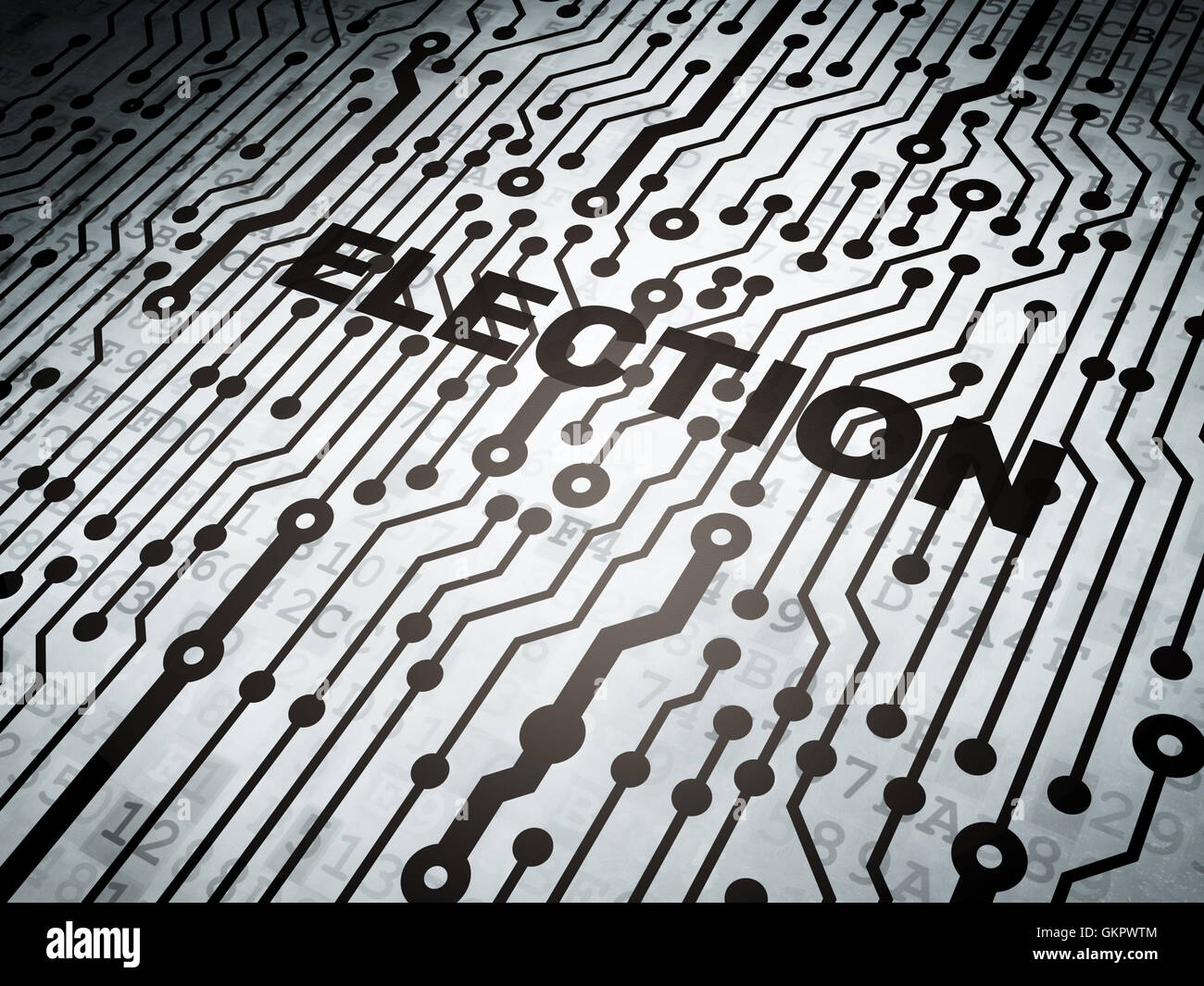 Politics concept: circuit board with Election Stock Photo - Alamy
