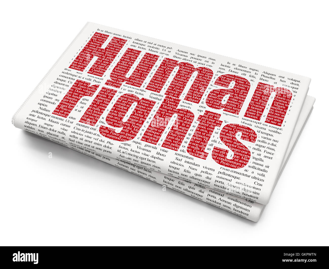 Politics concept: Human Rights on Newspaper background Stock Photo - Alamy