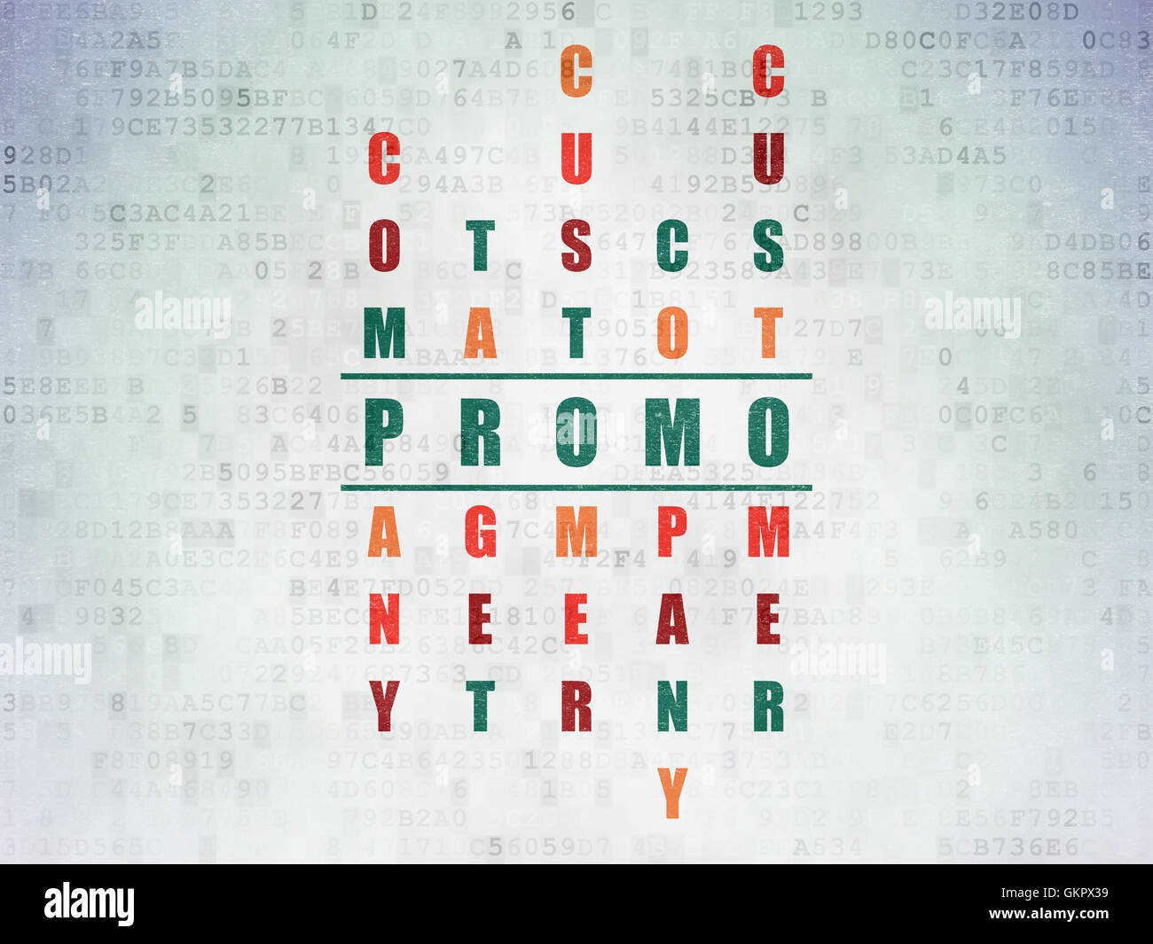 Marketing concept: Promo in Crossword Puzzle Stock Photo - Alamy