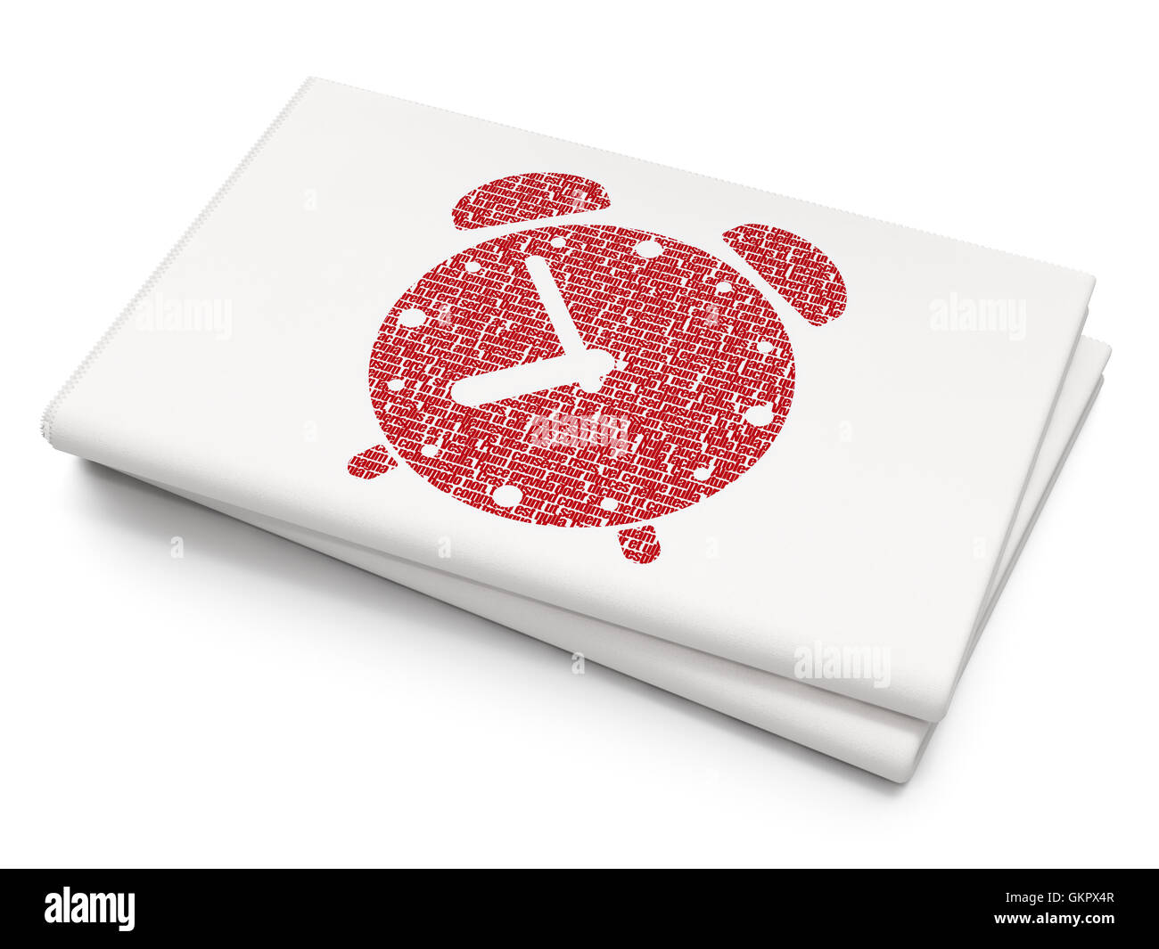 Time concept: Alarm Clock on Blank Newspaper background Stock Photo - Alamy