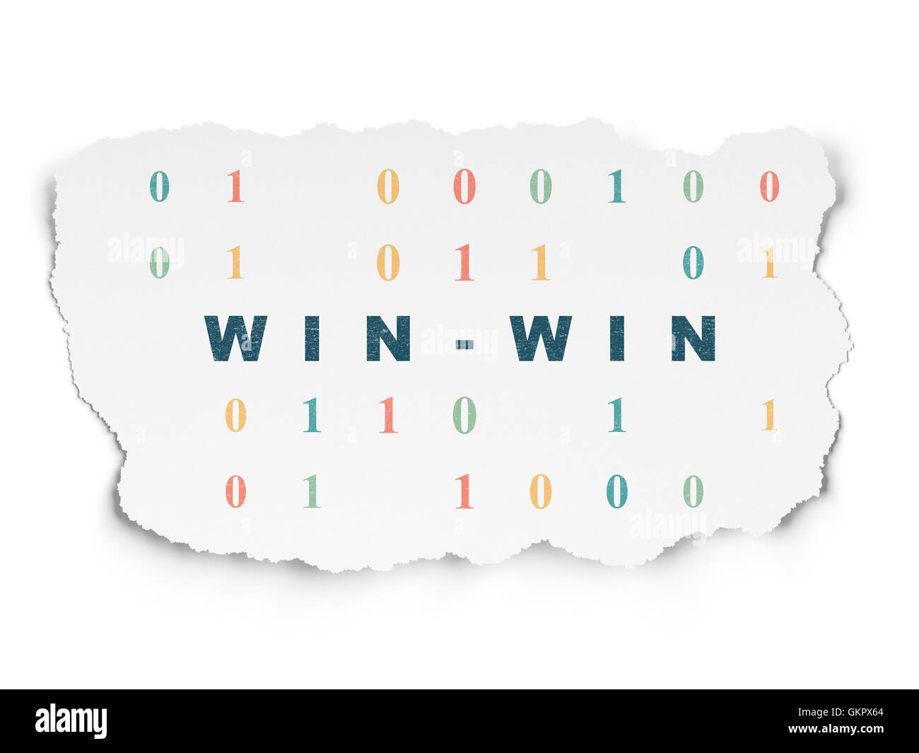 Business concept: Win-Win on Torn Paper background Stock Photo - Alamy