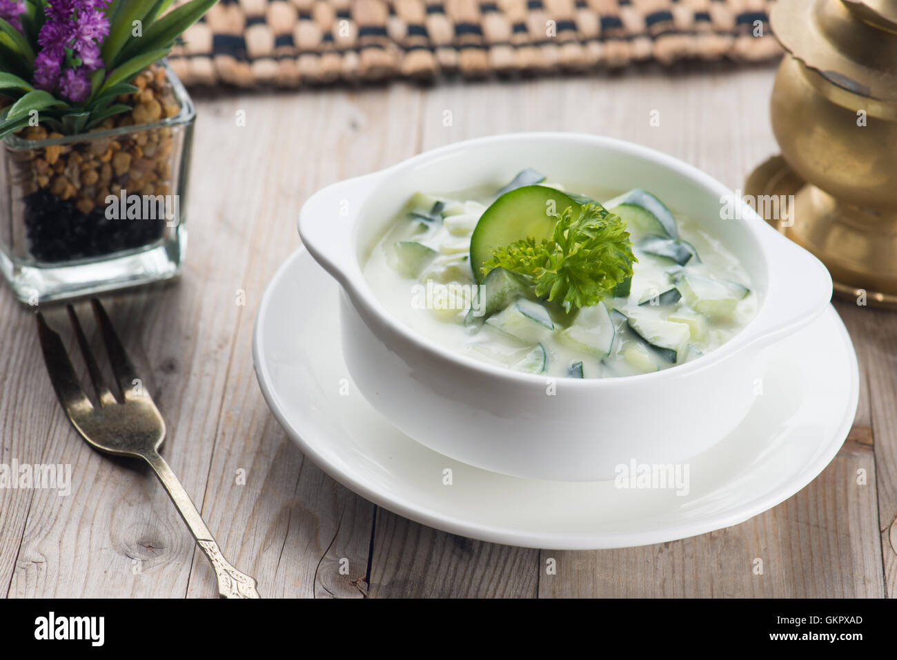 arabic cucumber salad Stock Photo - Alamy