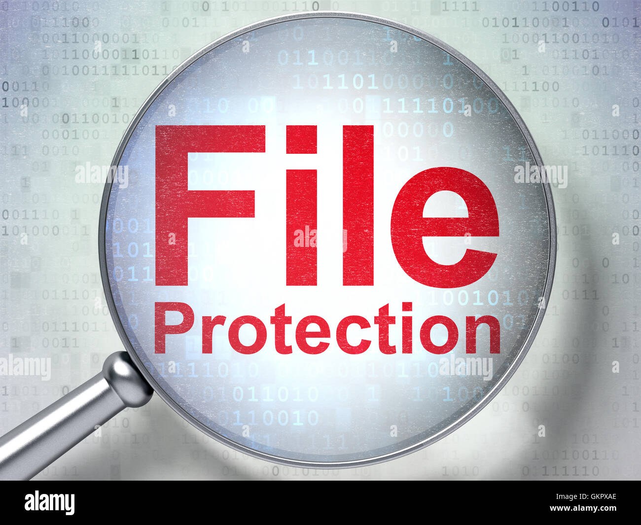 Protection concept: File Protection with optical glass Stock Photo - Alamy
