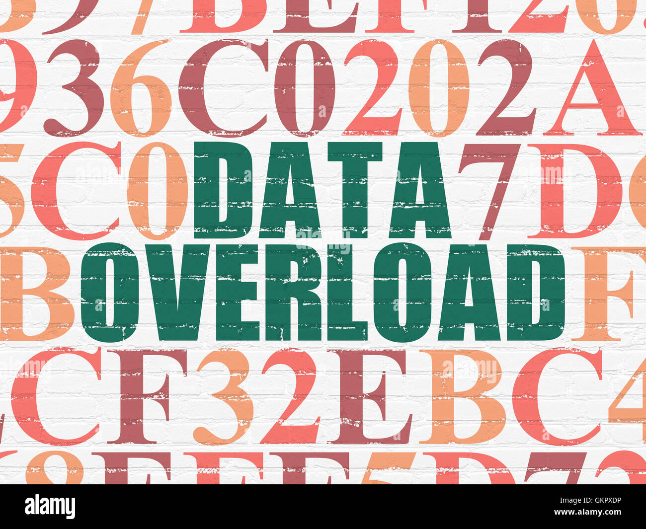 Data concept: Data Overload on wall background Stock Photo - Alamy