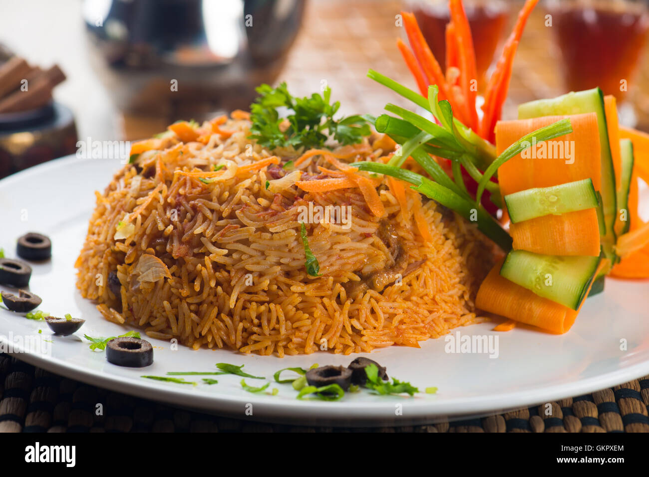 lamb madghout, popular arabic rice with meat during ramadan Stock Photo ...