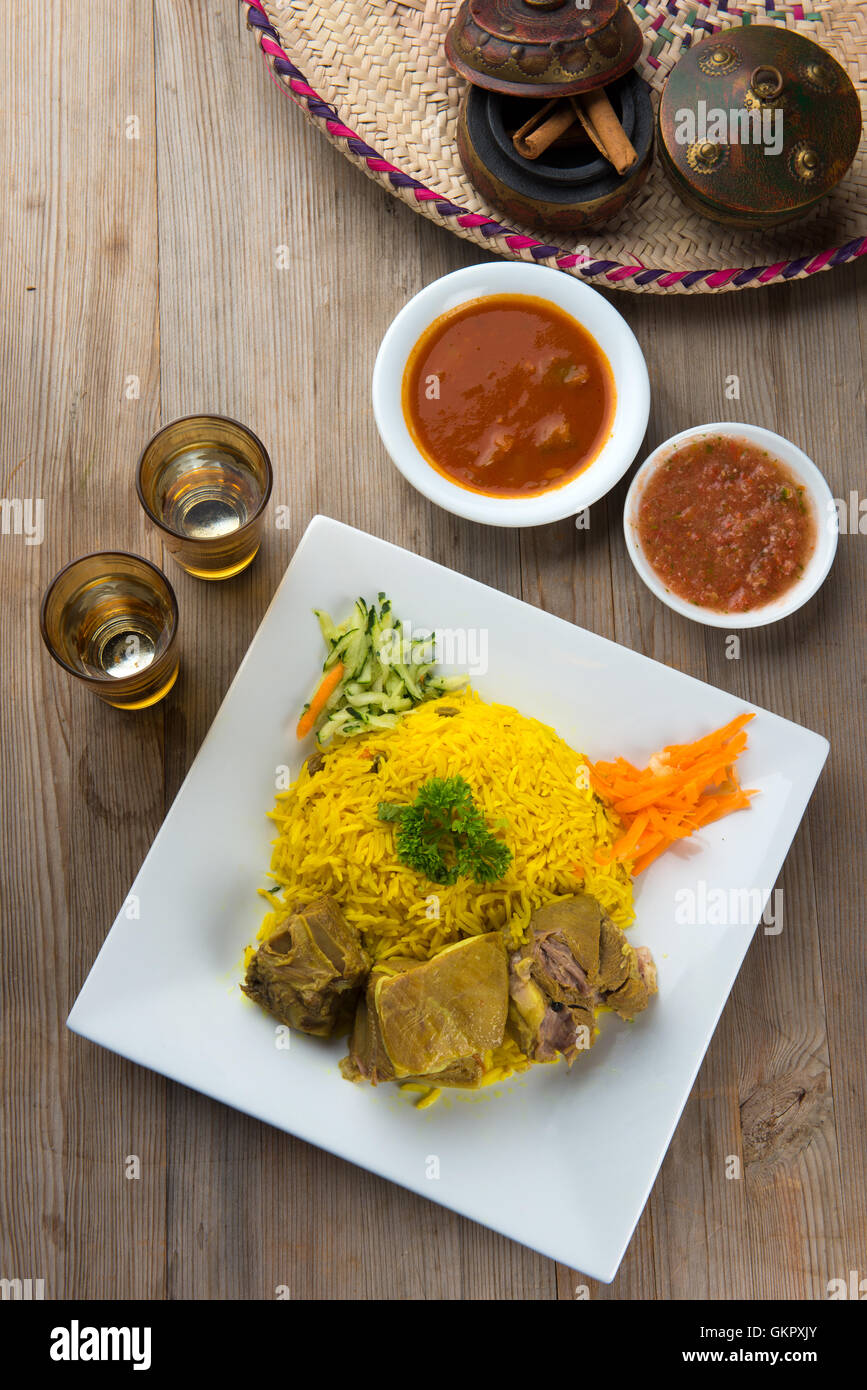 Kabsa Lamb, popular arab lamb rice Stock Photo - Alamy