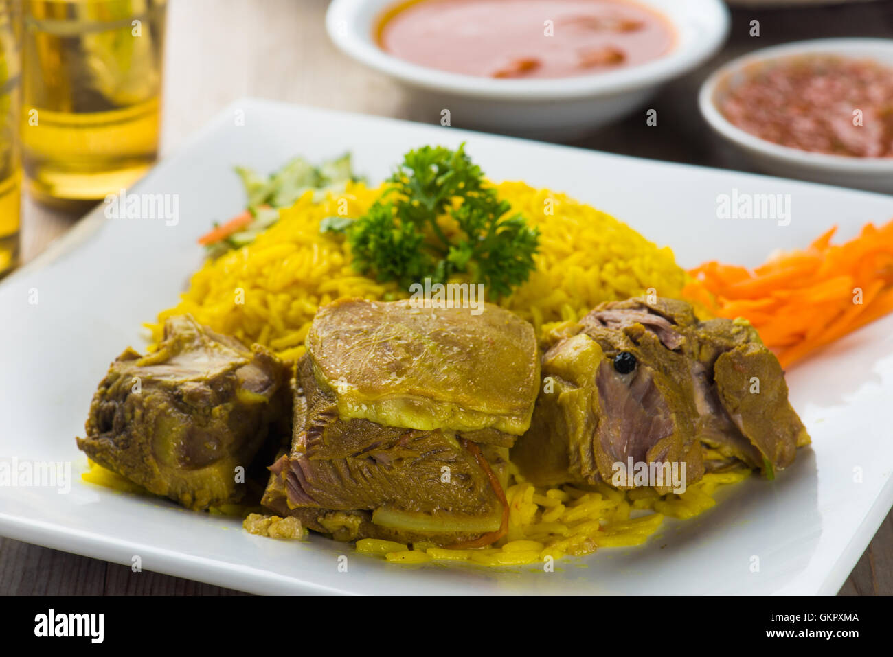 Kabsa Lamb, popular arab lamb rice Stock Photo - Alamy