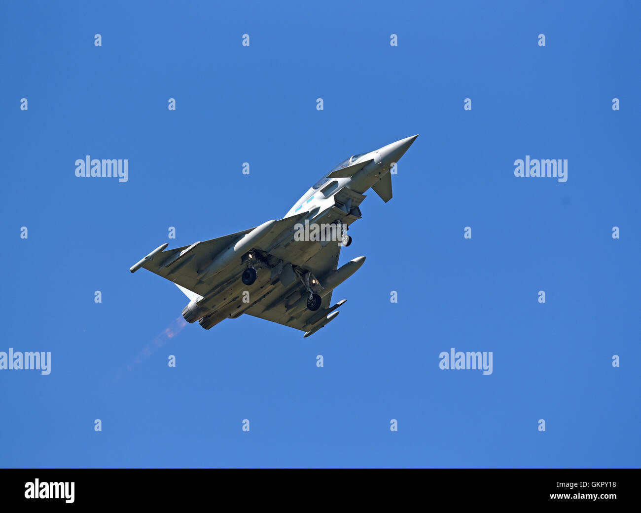 Eurofighter Typhoon FGR4Tail Fin 'FZ' on full reheat at take off. SCO ...