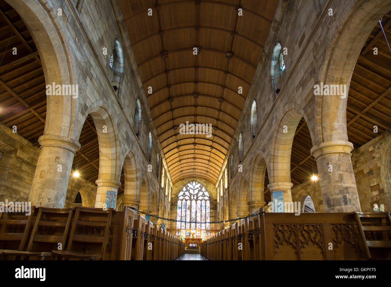 Nave of Holy Trinity Parish Church, St Andrews; Scotland Stock Photo ...