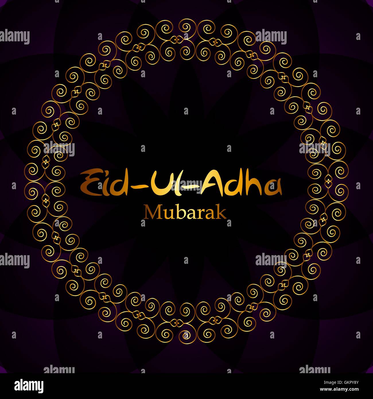 Vector Illustration of Beautiful Greeting Card Design 'Eid Adha Stock ...