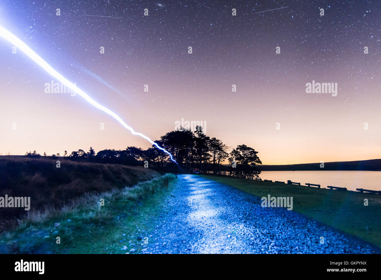 Starscape at the Waskerley Way, County Durham Stock Photo - Alamy