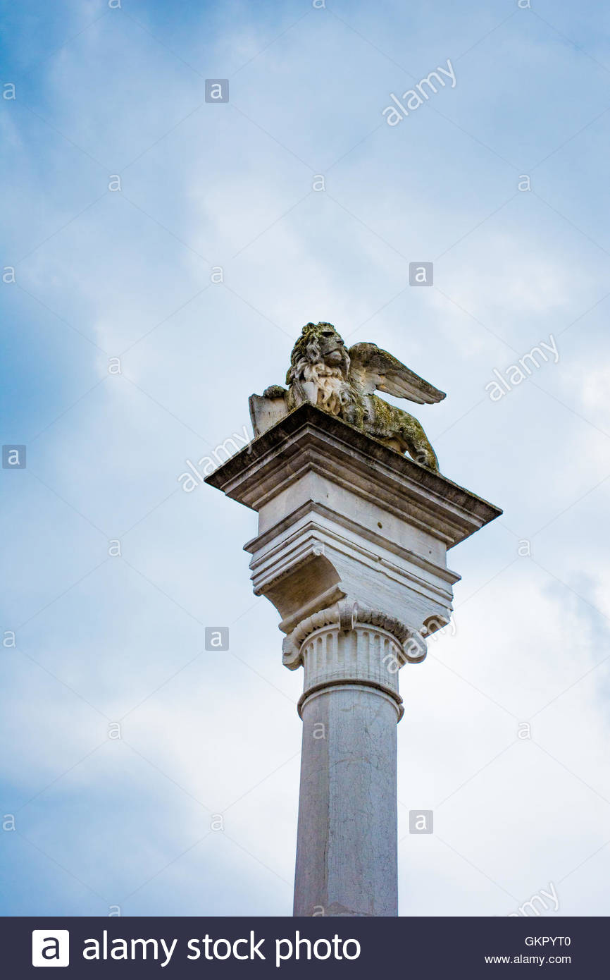 Statue Winged Lion Italy Stock Photos & Statue Winged Lion Italy Stock ...