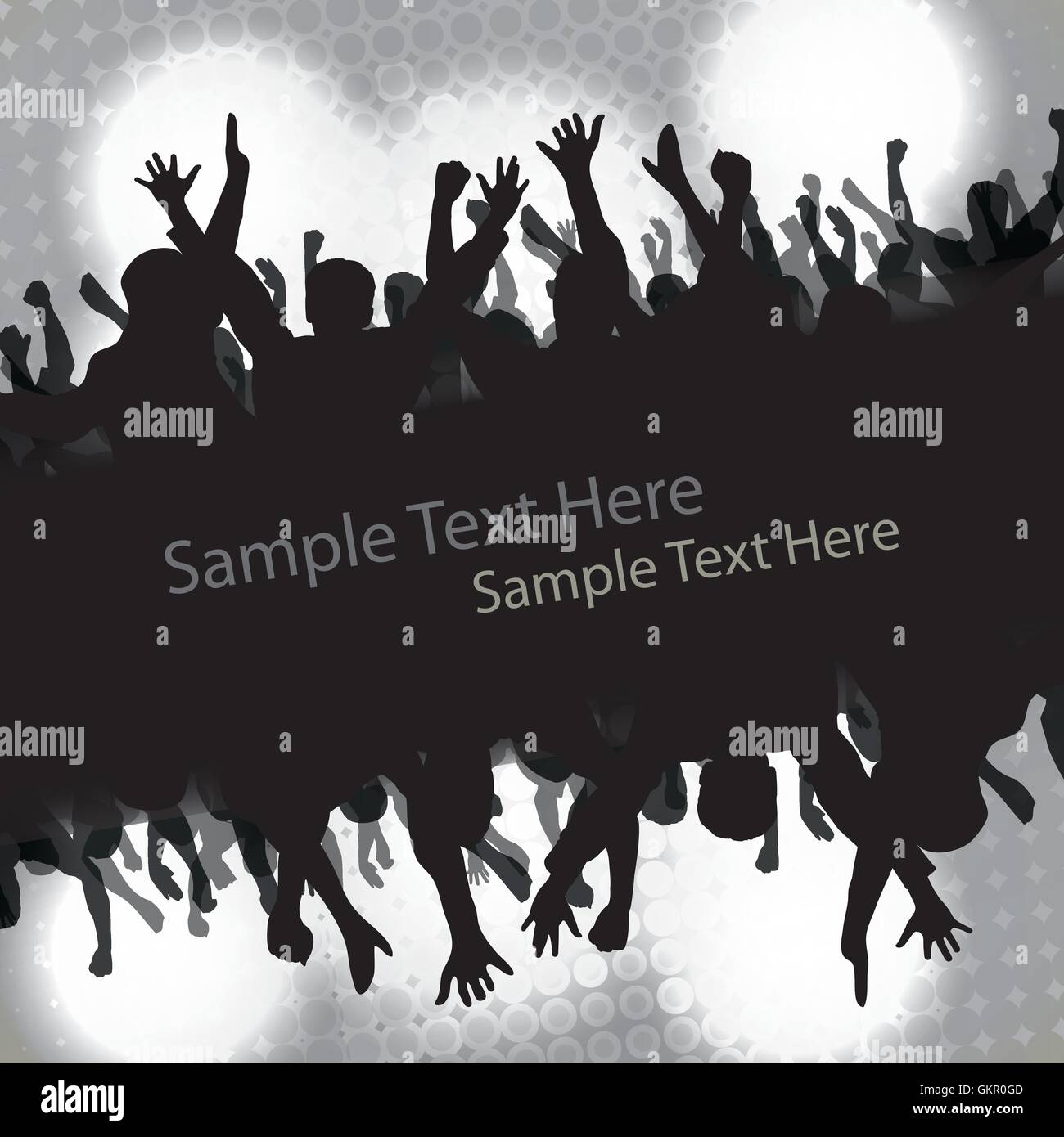 Excited crowd concert Stock Vector Images - Alamy