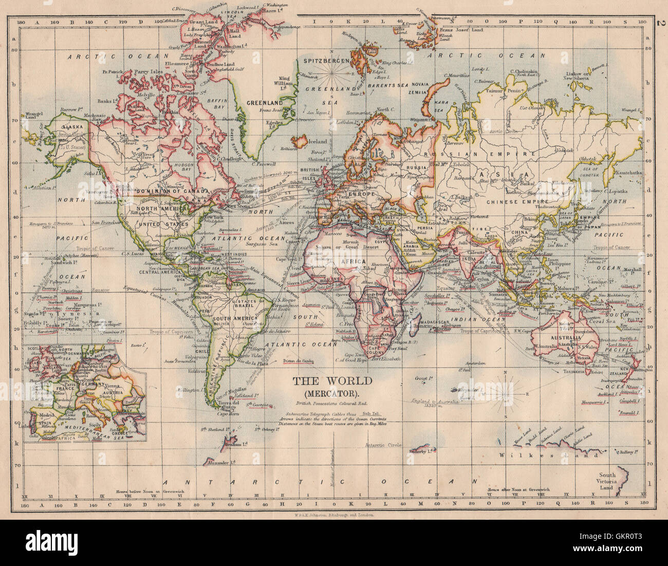 Map british empire 19th century hi-res stock photography and images - Alamy