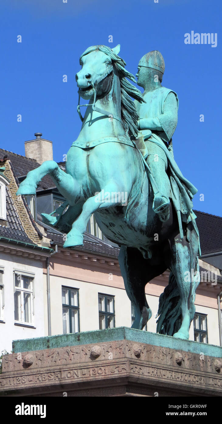 COPENHAGEN, Denmark. Statue of Bishop Absalon. Photo Tony Gale Stock ...