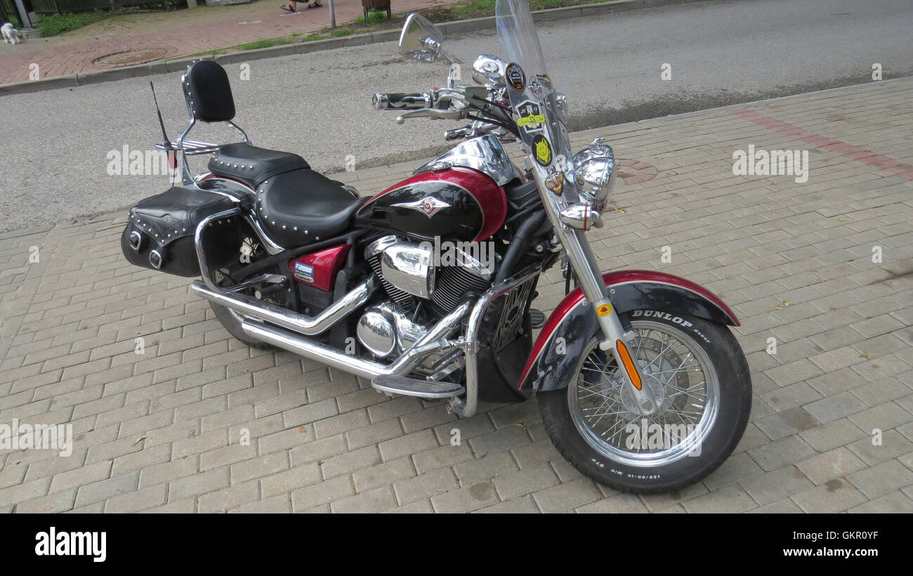 VANGUARD MOTORBIKE in Latvia. Photo Tony Gale Stock Photo - Alamy