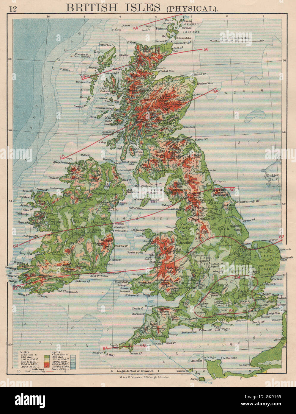 Map showing british isles hi-res stock photography and images - Alamy