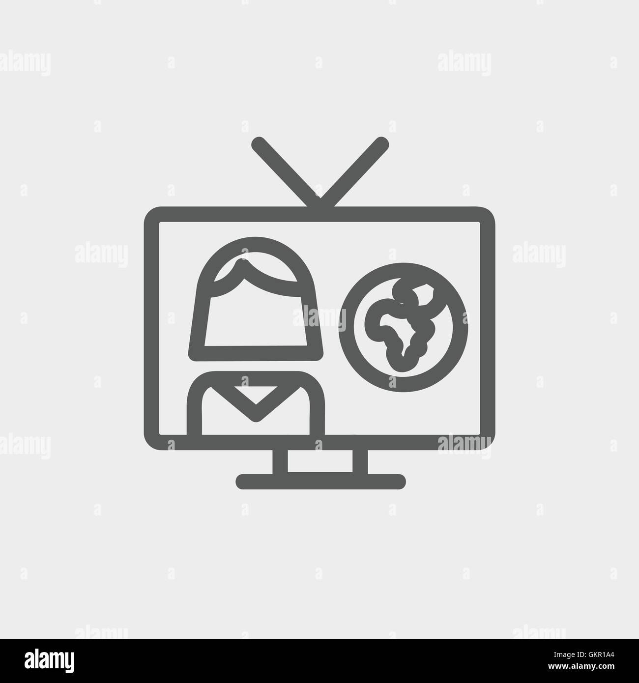 Tv news reporter woman Stock Vector Images - Alamy