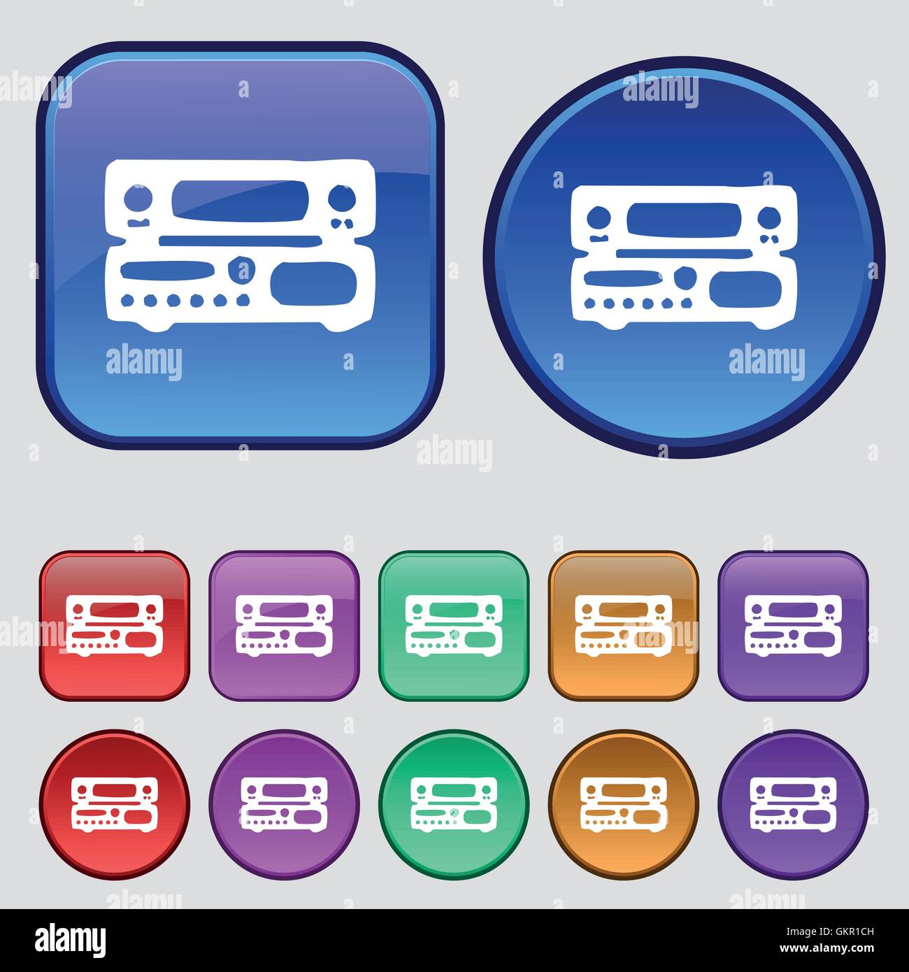 Closeup vintage radio dial Stock Vector Images - Alamy