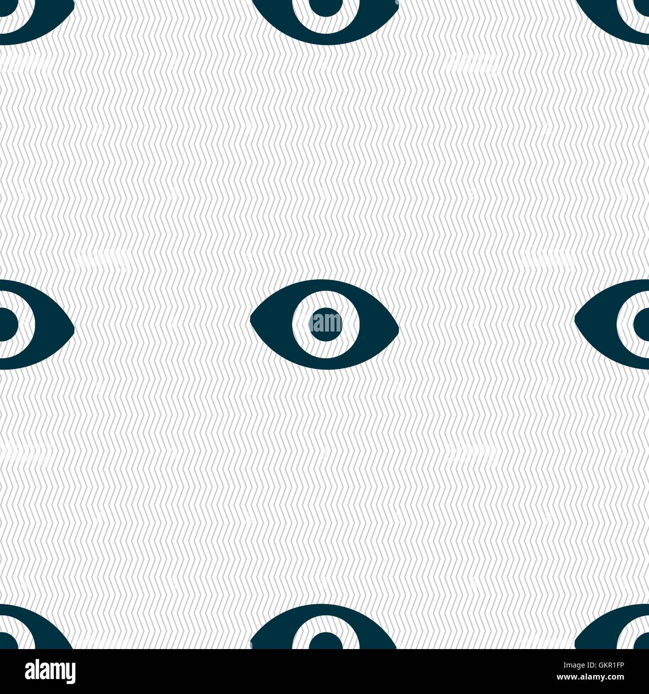 sixth sense, the eye icon sign. Seamless pattern with geometric texture ...
