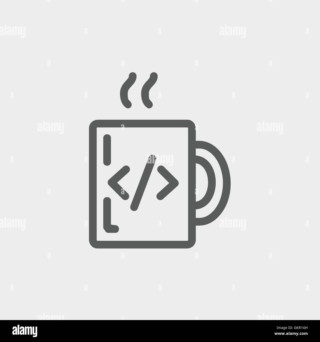 Mug hot drink outline Stock Vector Images - Alamy