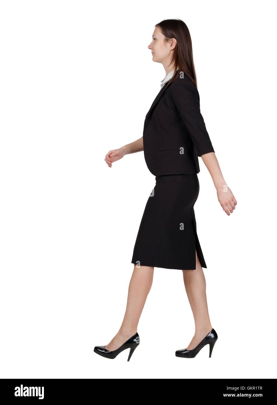 walking business woman. back view Stock Photo - Alamy