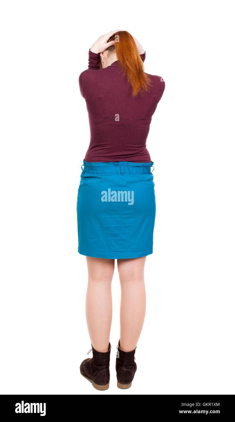 Back view shocked business woman hi-res stock photography and images ...