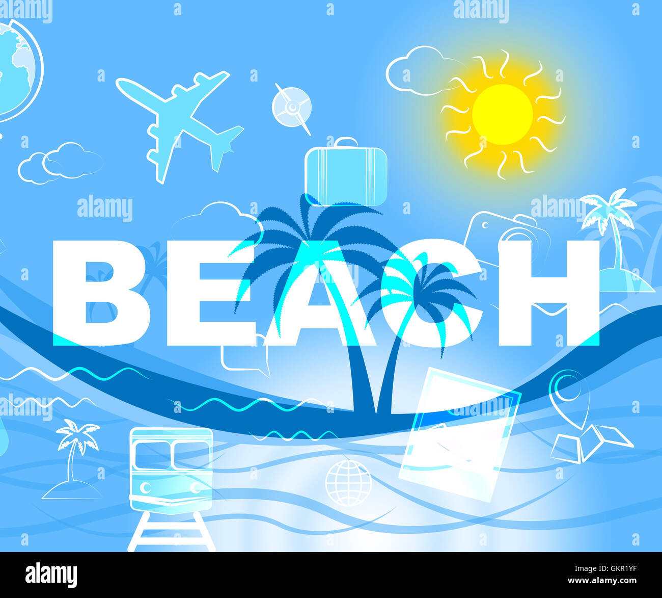 Beach Vacation Meaning Seaside Beaches And Coast Stock Photo - Alamy