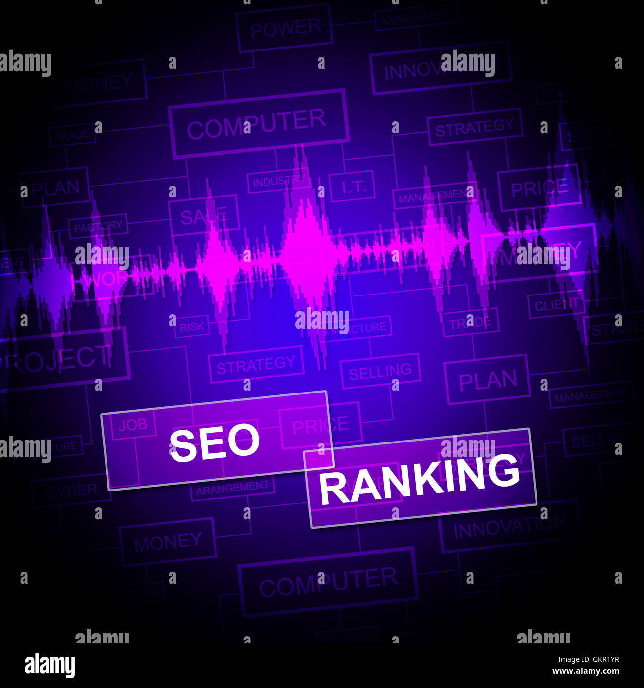 Seo Ranking Showing Search Engine And Optimizing Stock Photo - Alamy