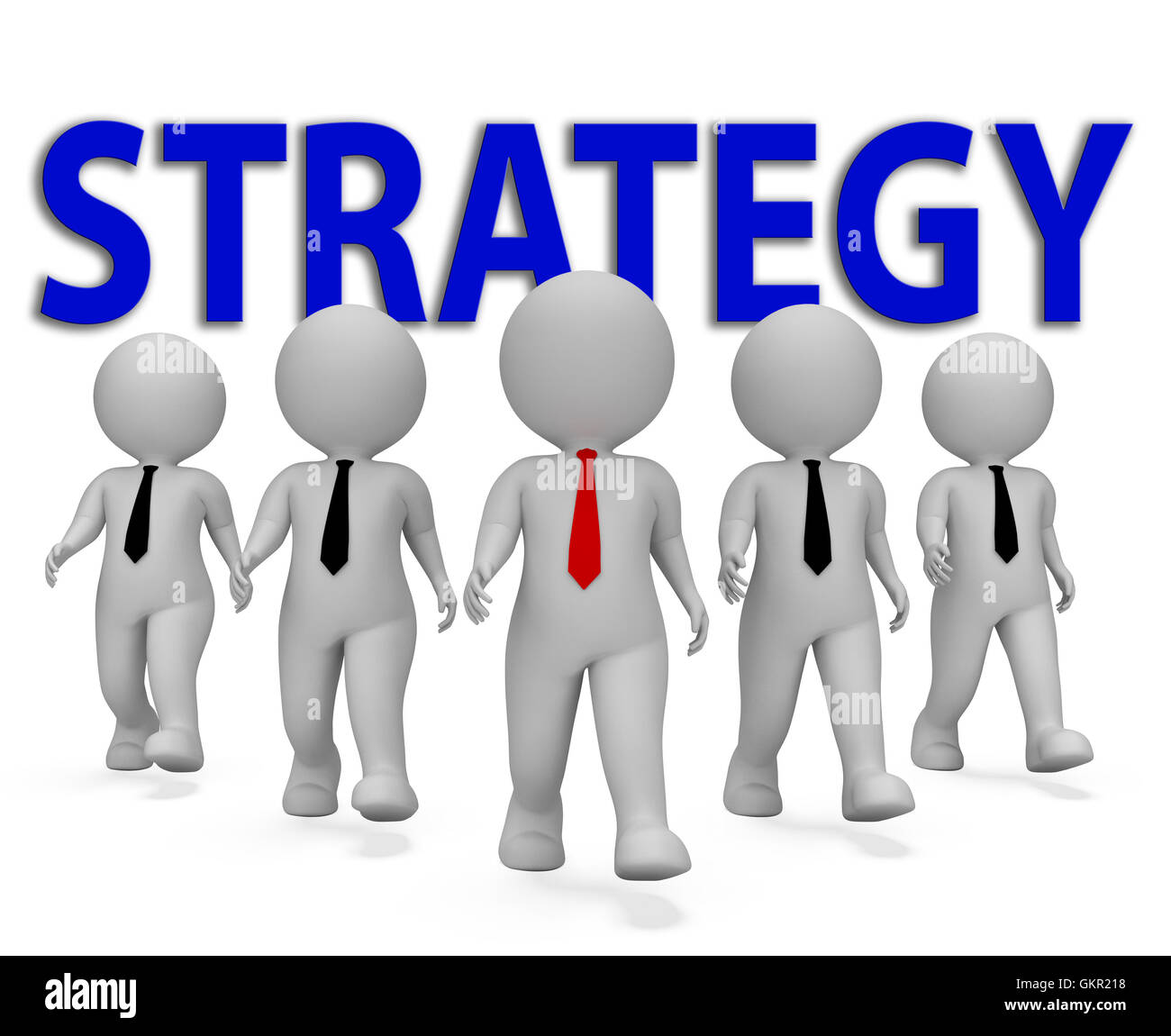 Strategy Businessmen Meaning Plan Tactics 3d Rendering Stock Photo - Alamy