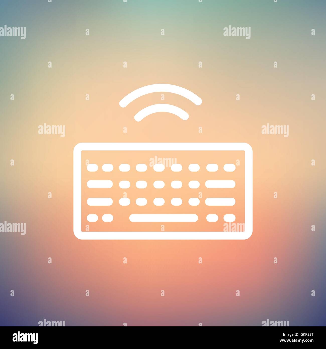 Wifi button in keyboard thin line icon Stock Vector Image & Art - Alamy