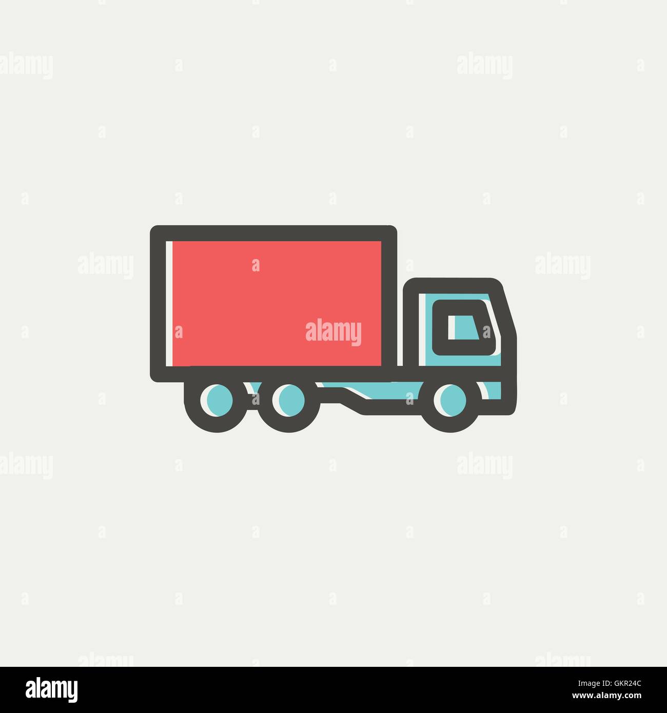 Food delivery icon thin hi-res stock photography and images - Alamy