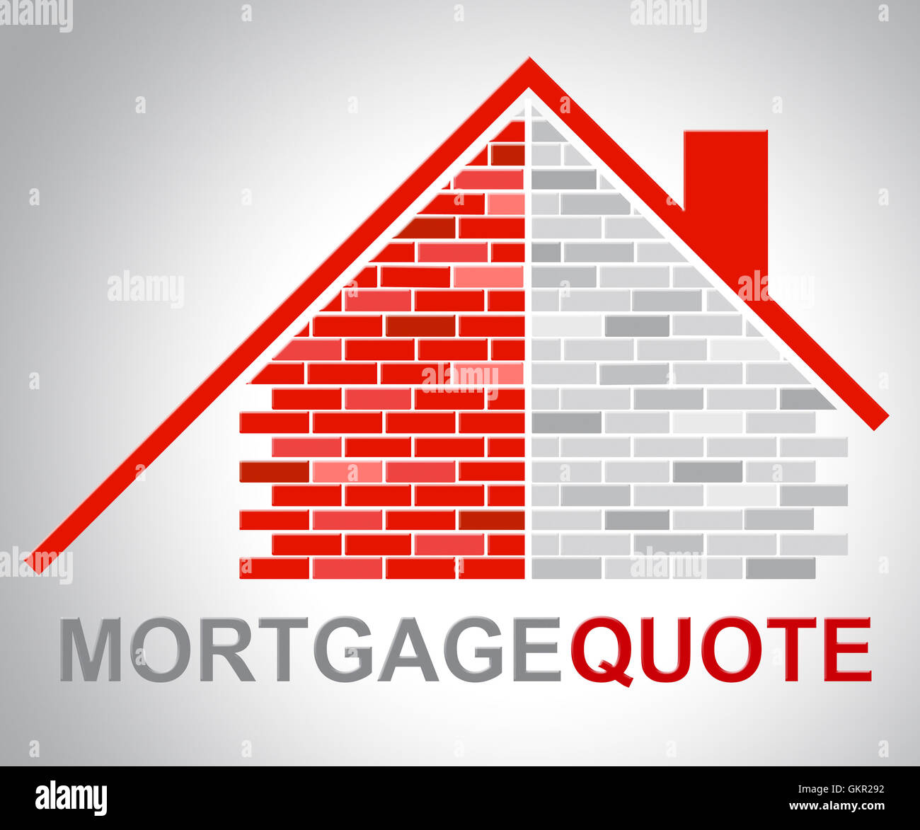 Mortgage Quote Representing Real Estate And Finance Stock Photo - Alamy