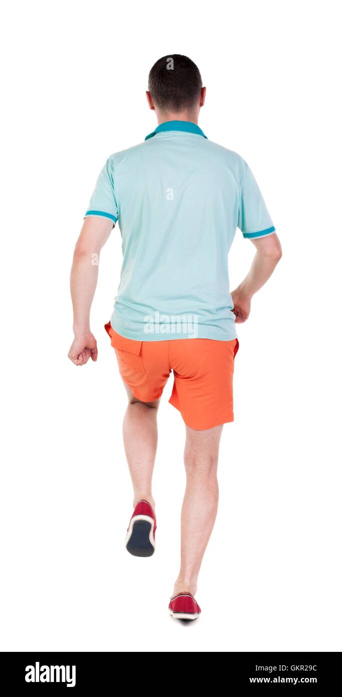Man running back view jeans hi-res stock photography and images - Alamy
