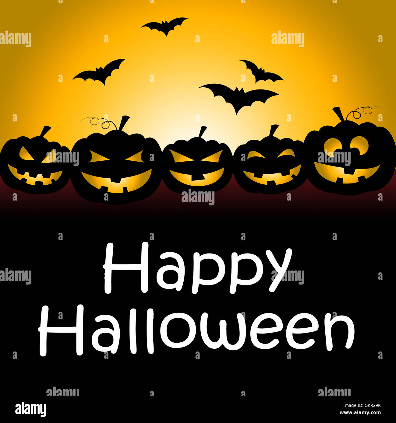 Happy Halloween Representing Trick Or Treat And Spooky Stock Photo - Alamy