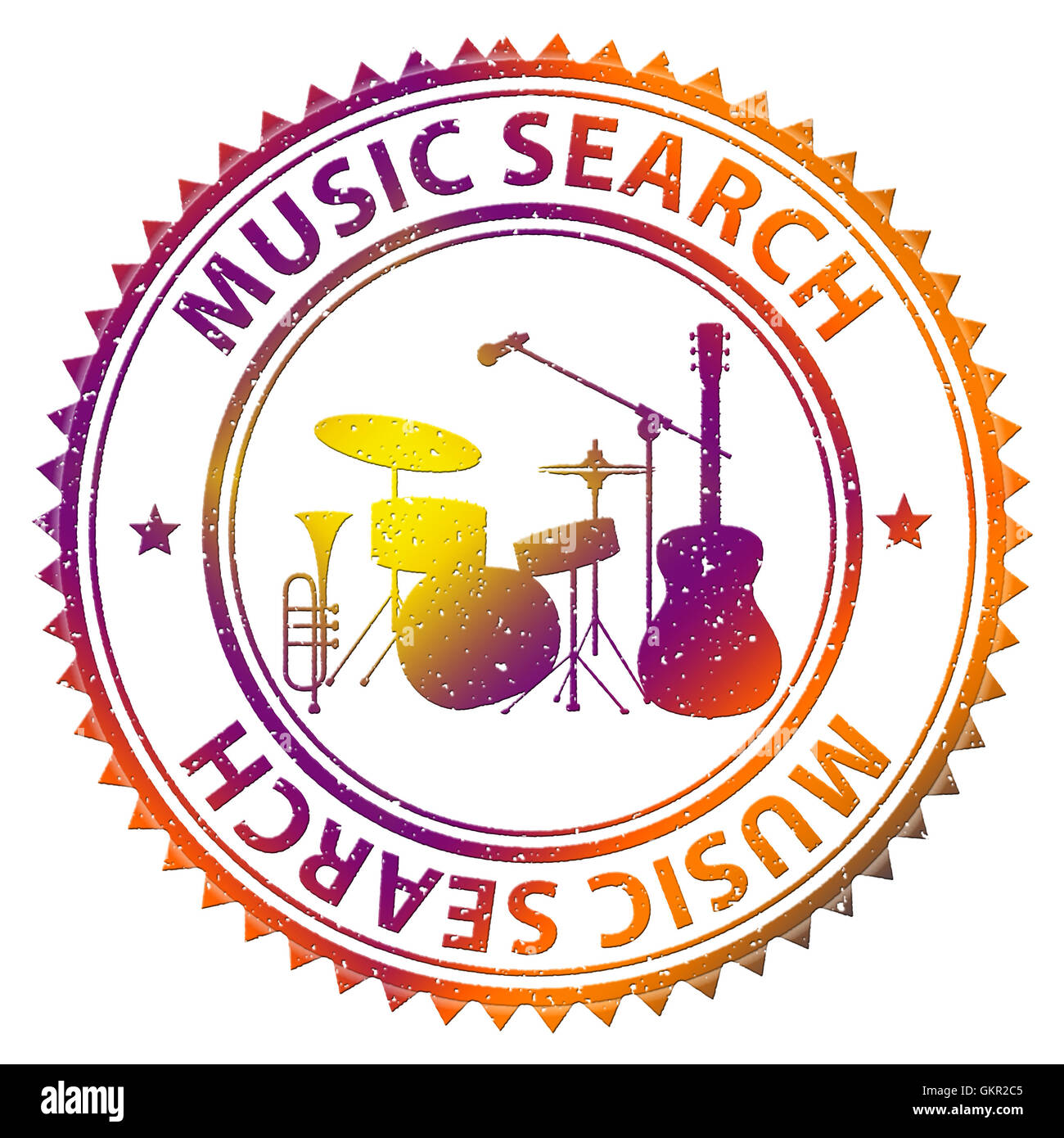 Music Search Meaning Searching Tracks And Soundtracks Stock Photo - Alamy