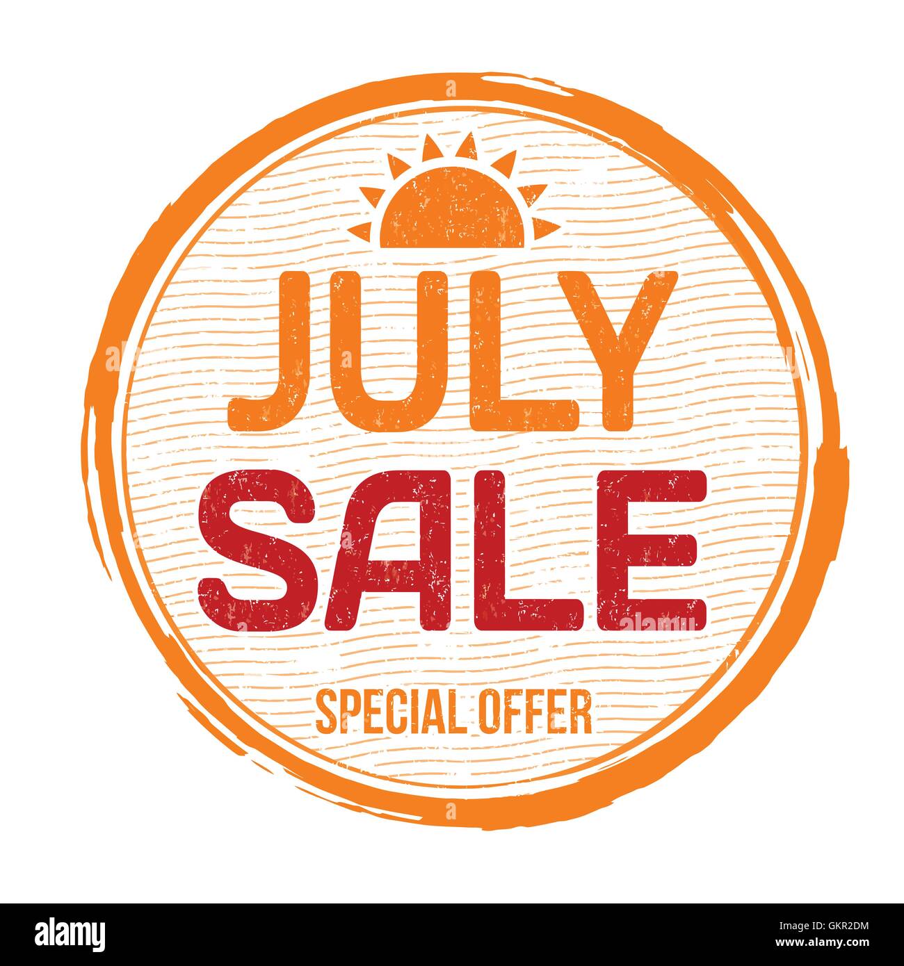 July sale stamp Stock Vector Image & Art - Alamy