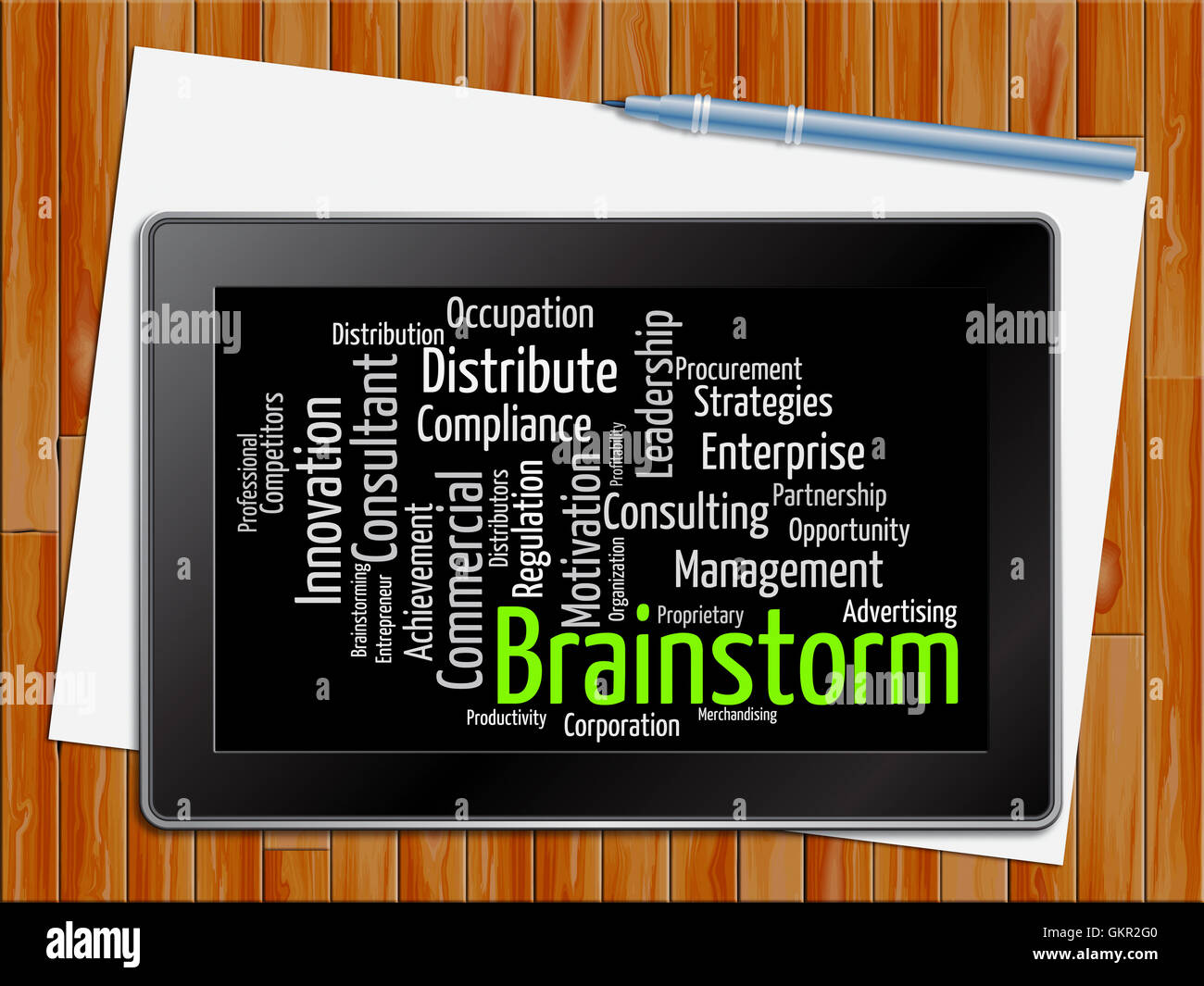 Brainstorm Word Indicating Deliberate Plans 3d Illustration Stock Photo ...