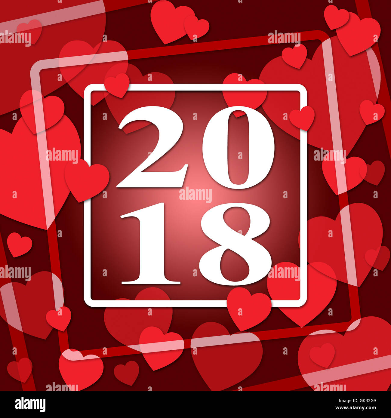 Two Thousand Eighteen Indicating 2018 New Year And Annual Stock Photo ...